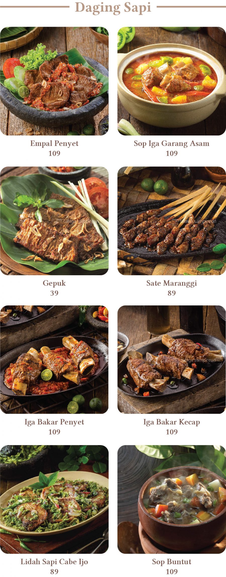 Menu Online – Talaga Sampireun