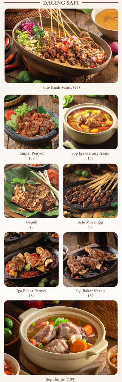 Menu Talaga Sampireun Menteng – Talaga Sampireun