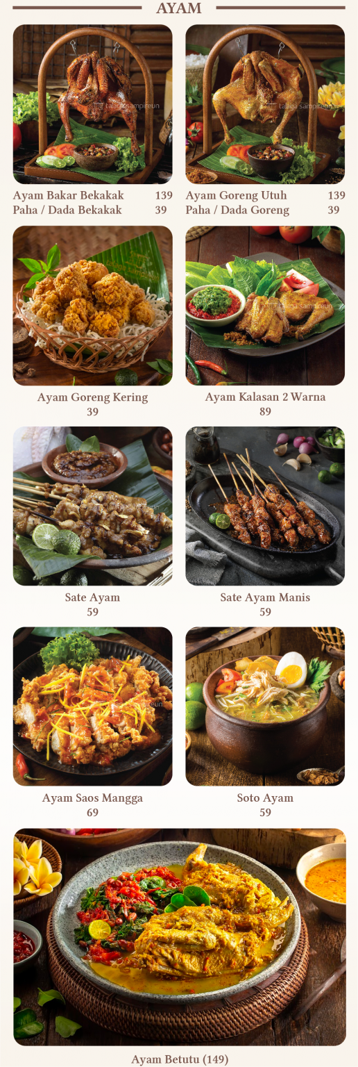 Menu Talaga Sampireun Menteng – Talaga Sampireun