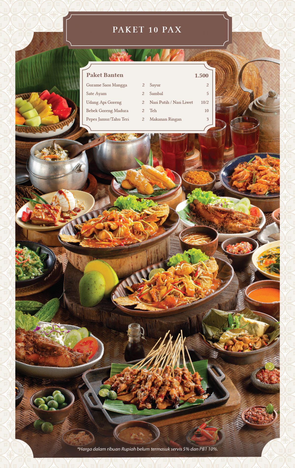 Menu Paket Menteng – Talaga Sampireun