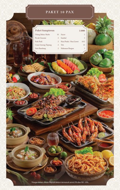 Menu Paket Menteng – Talaga Sampireun
