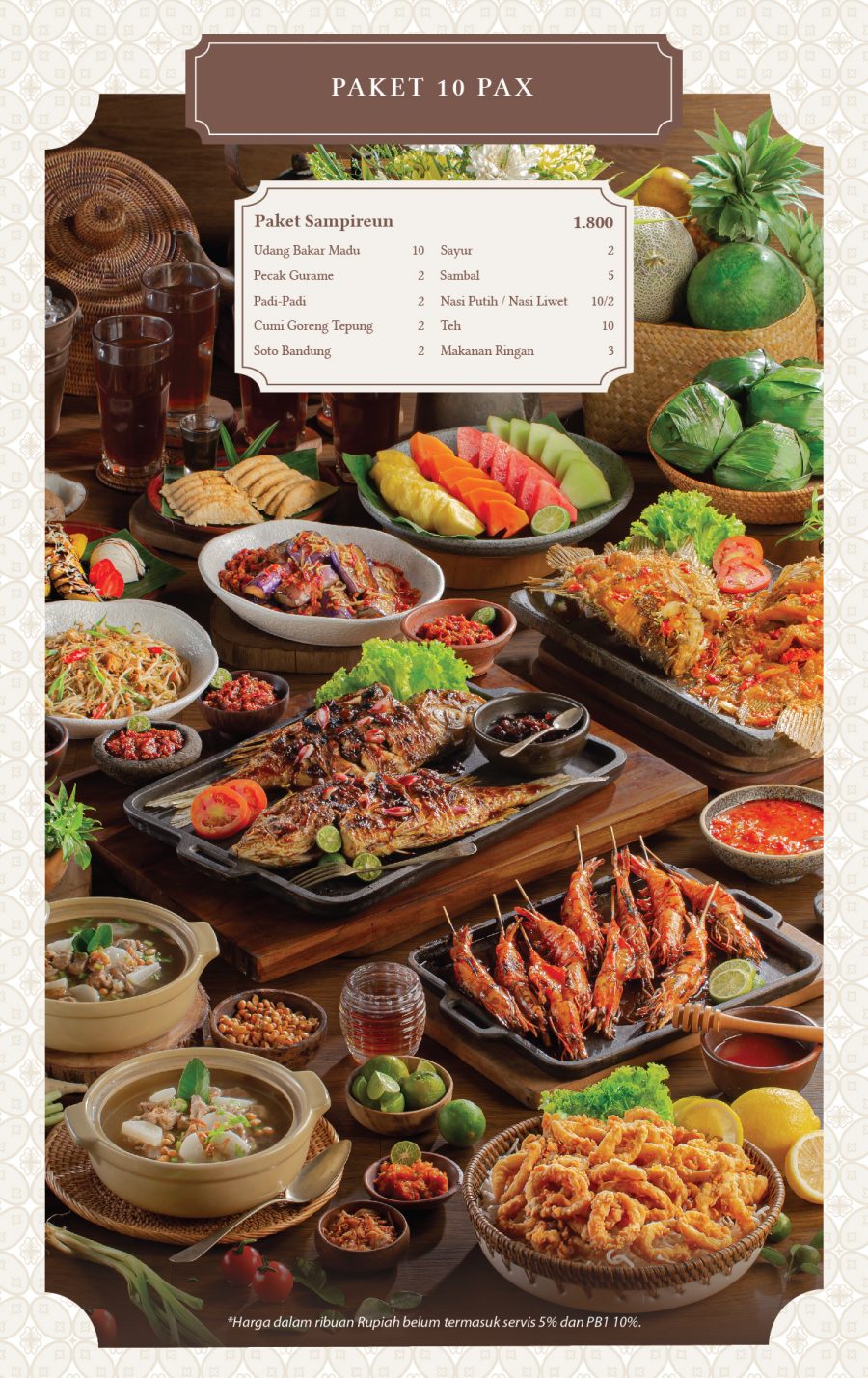 Menu Paket – Talaga Sampireun