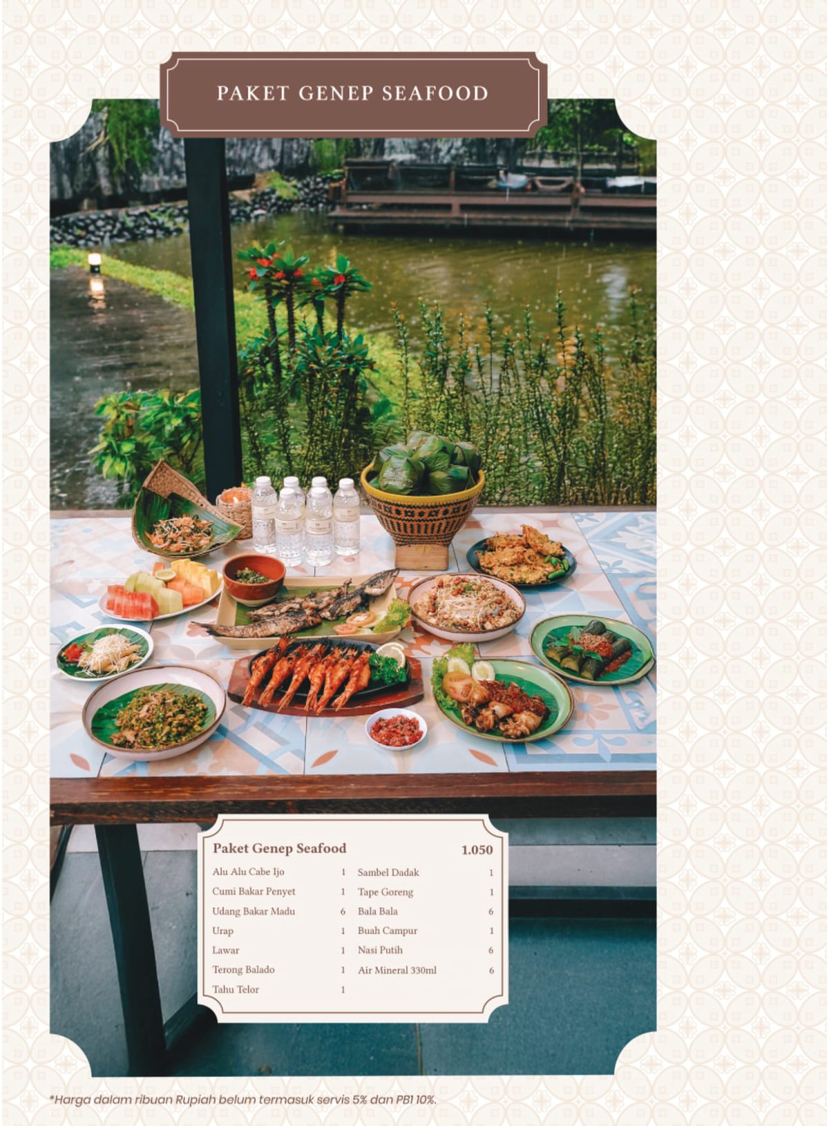 Menu Paket – Talaga Sampireun